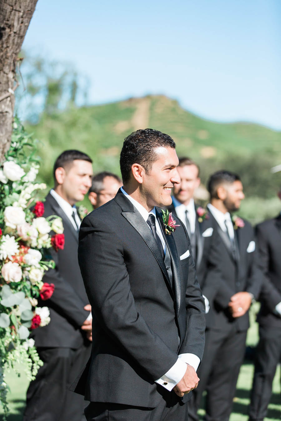 Chic Ranch Wedding in Malibu -Complete with Gorgeous Burgundy Florals